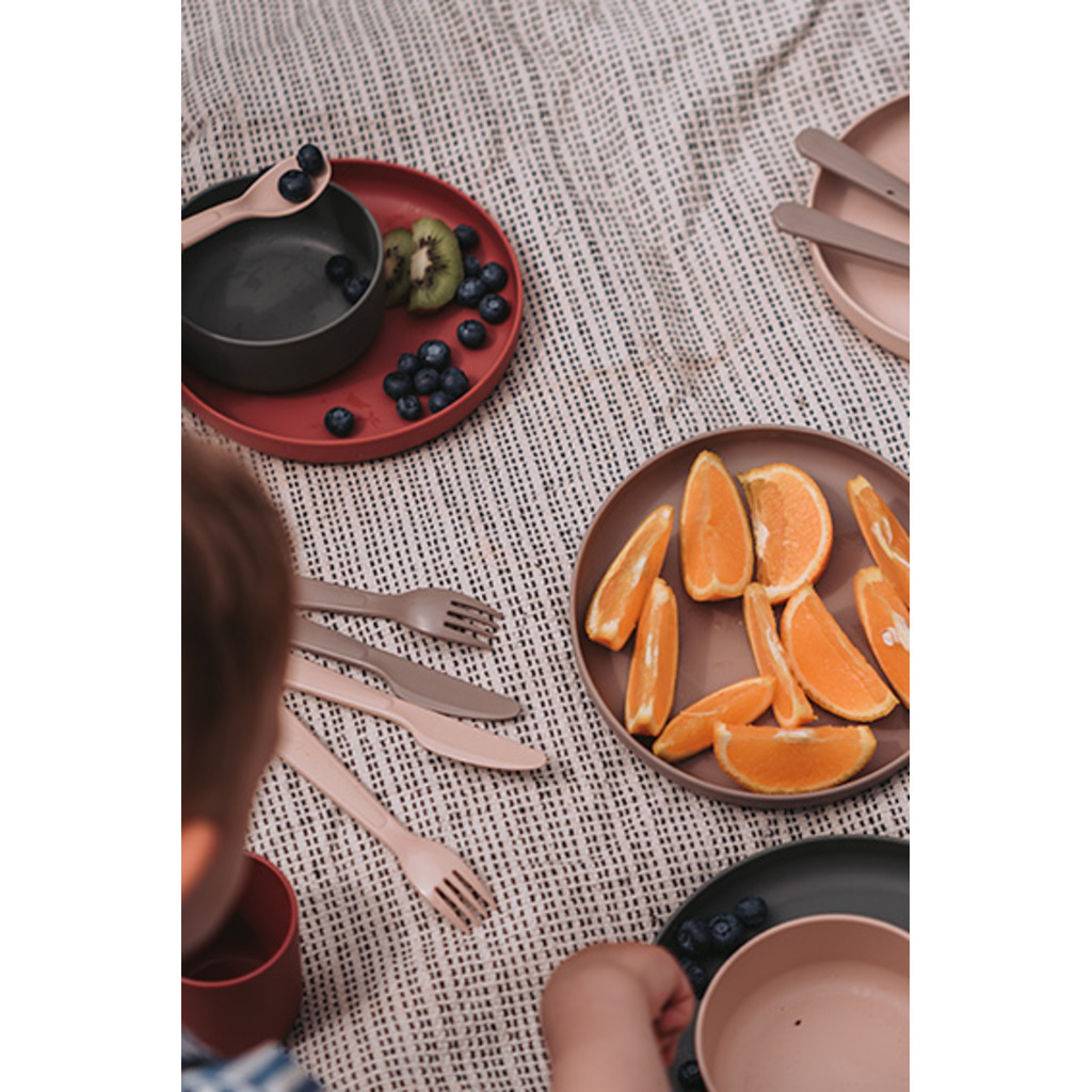 tiny BIO Cutlery Set - Cream & Mocha - Toy Dubai (Toys MENA LLC)