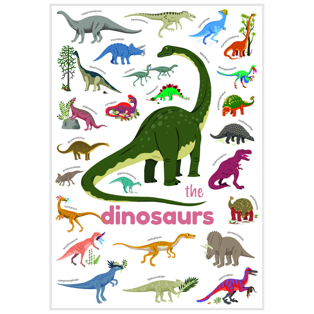 Mini Sticker Poster - Dinosaurs (+26 Stickers) - Toy Dubai (Toys MENA LLC)