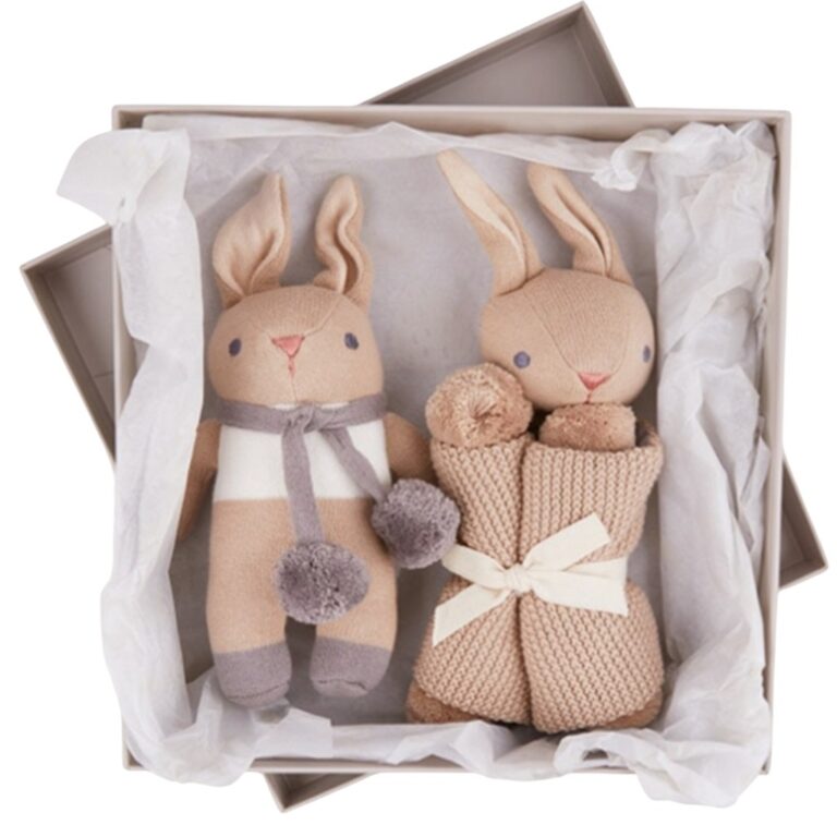 ThreadBear Design - Baby Threads Taupe Bunny Gift Set - Toy Dubai (Toys ...