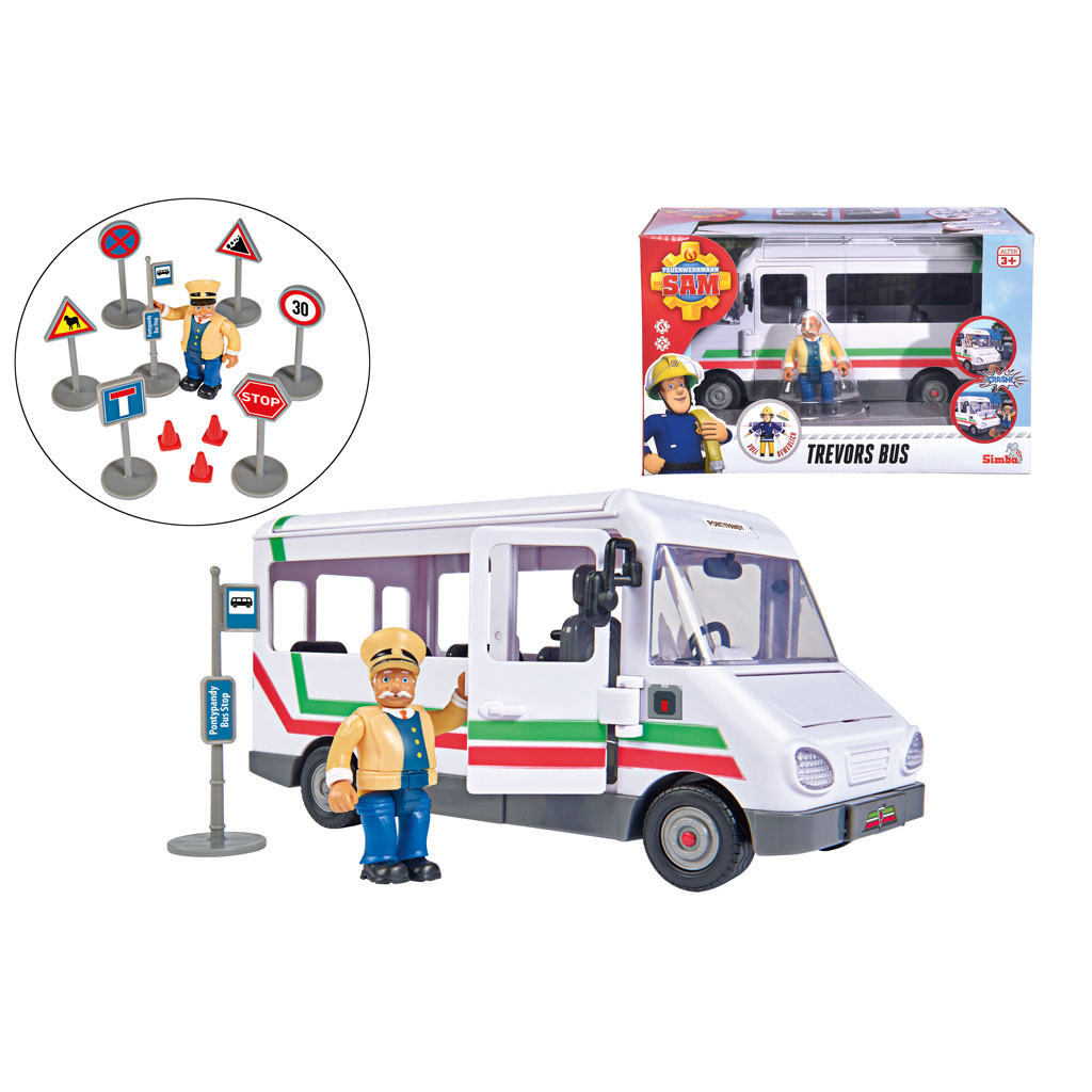 Fireman Sam Trevors Bus incl. Figurine - Toy Dubai (Toys MENA LLC)