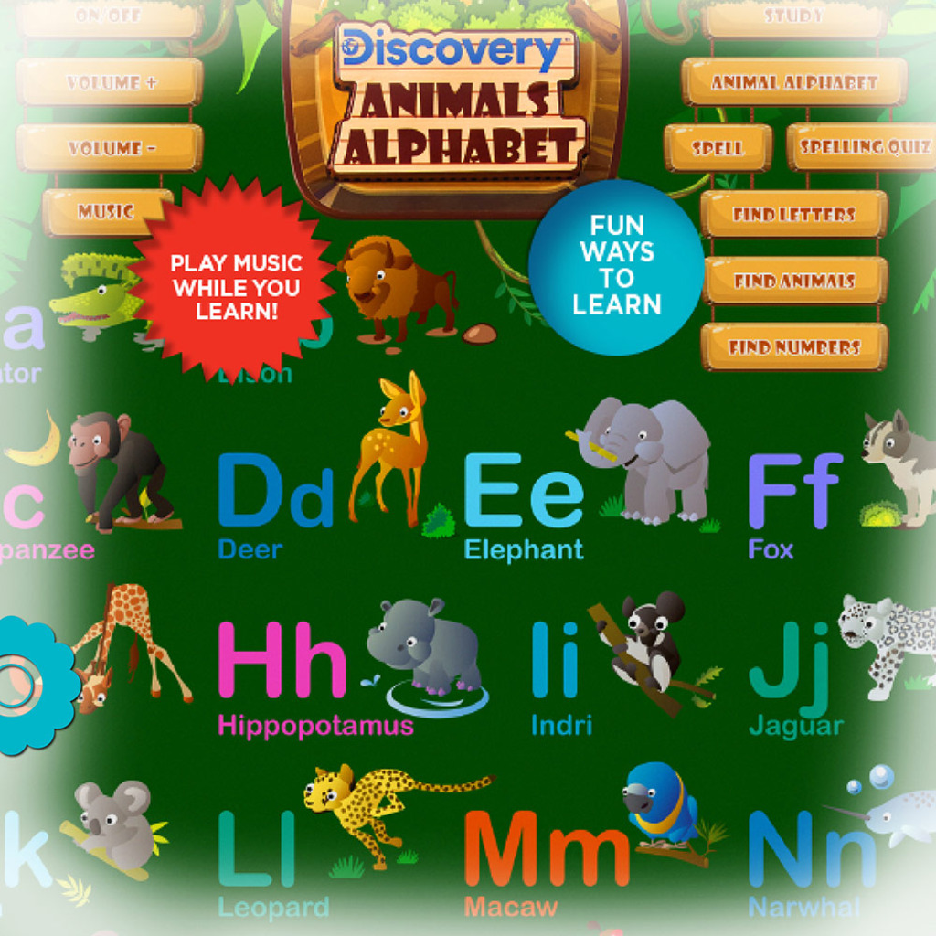 Discovery Kids Animal Alphabet Interactive Electronic Learning Board ...