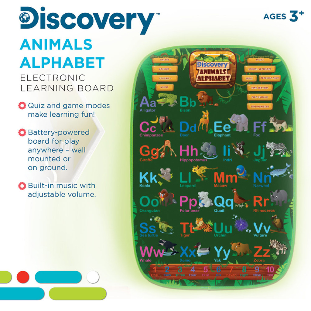 Discovery Kids Animal Alphabet Interactive Electronic Learning Board ...