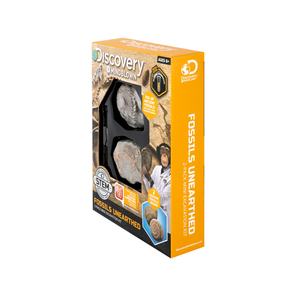 Discovery Mindblown Fossil Unearthed 2-Pack Mini Excavation Kit, with 5 ...