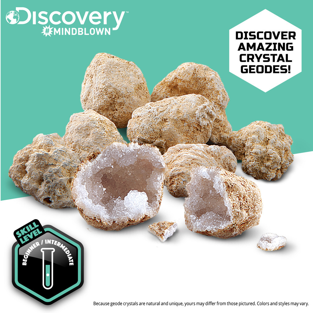 Discovery Mindblown - Toy Mystery Crystals Geode Excavation Kit 14pc ...
