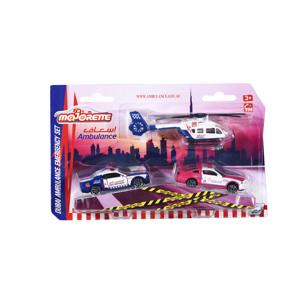 Majorette - Dubai Ambulance Emergency Set - Toy Dubai (Toys MENA LLC)