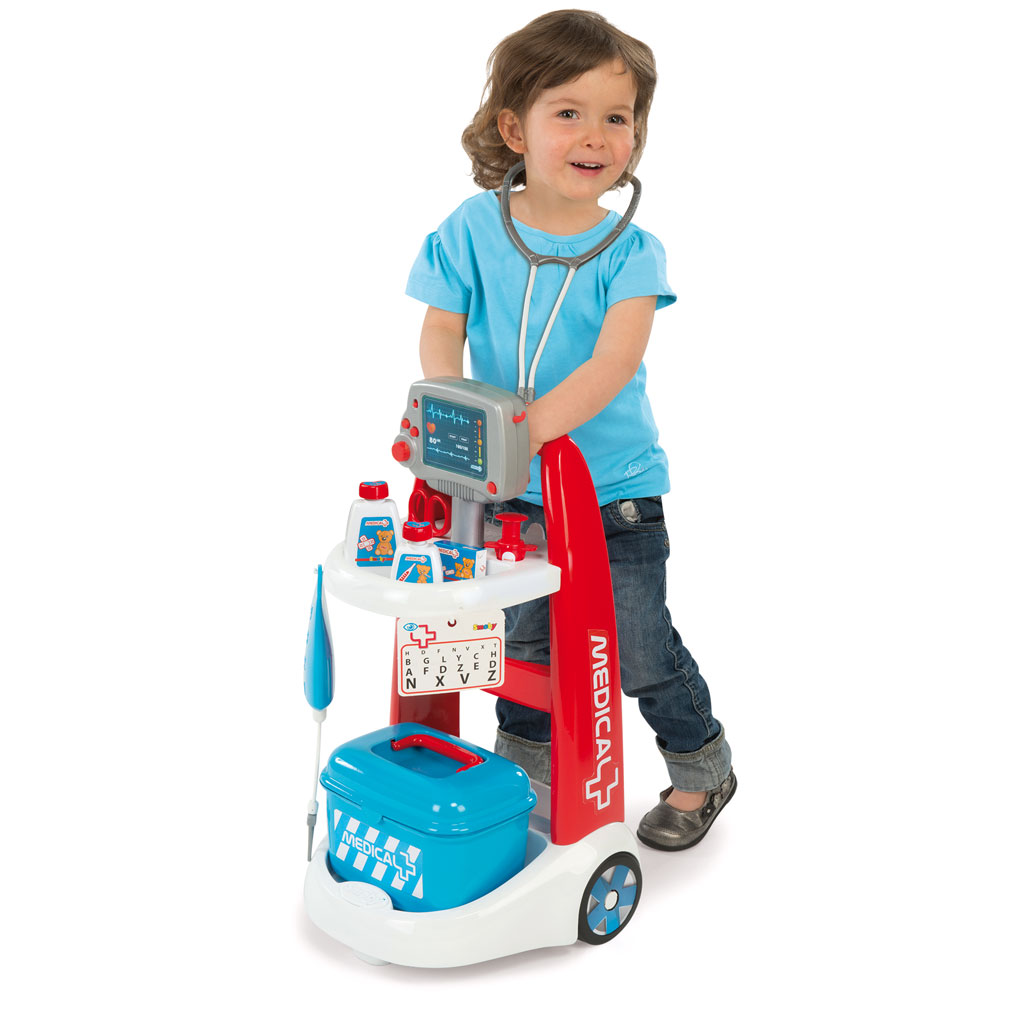 Smoby - Medical Trolley With 16 Accessories - Toy Dubai (Toys MENA LLC)