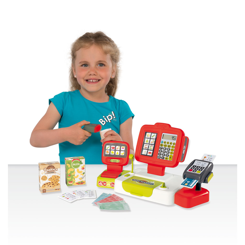 Smoby - Large Cash Register Red - Toy Dubai (Toys MENA LLC)