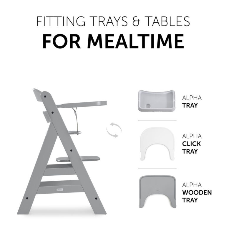 Hauck - high chairs Alpha+ - Grey - Toy Dubai (Toys MENA LLC)