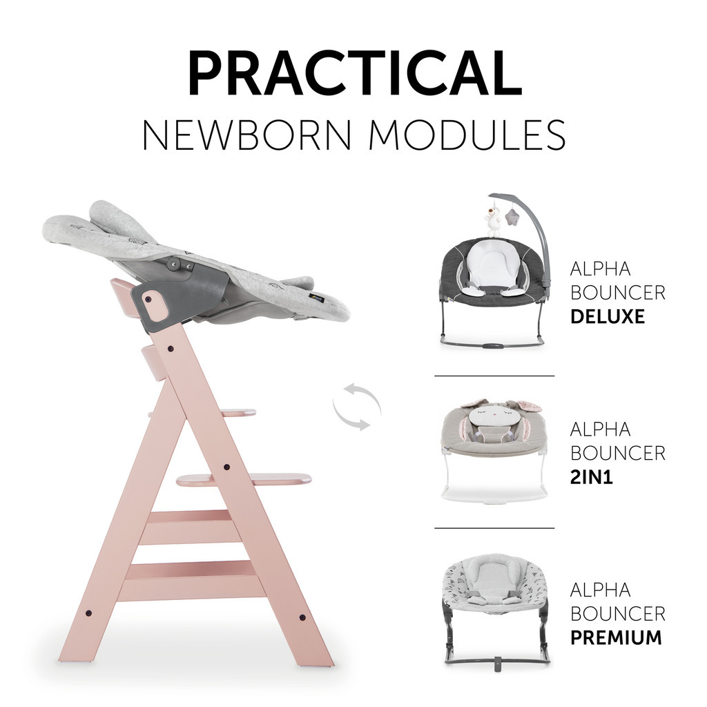 Hauck - high chairs Alpha+ - Rose - Toy Dubai (Toys MENA LLC)