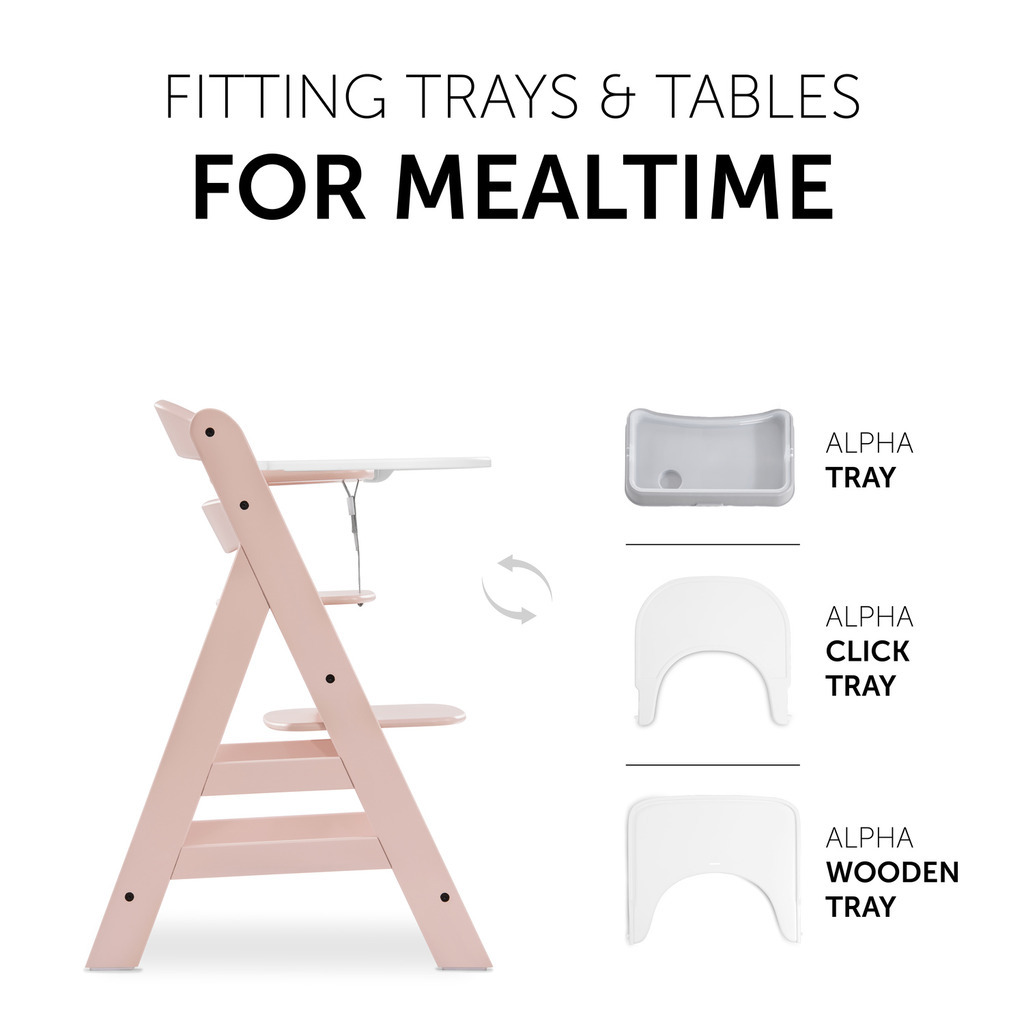 Hauck - high chairs Alpha+ - Rose - Toy Dubai (Toys MENA LLC)