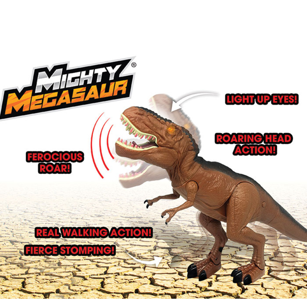 Walking Roaring Dinosaur Toy – Mighty Megasaur T-Rex