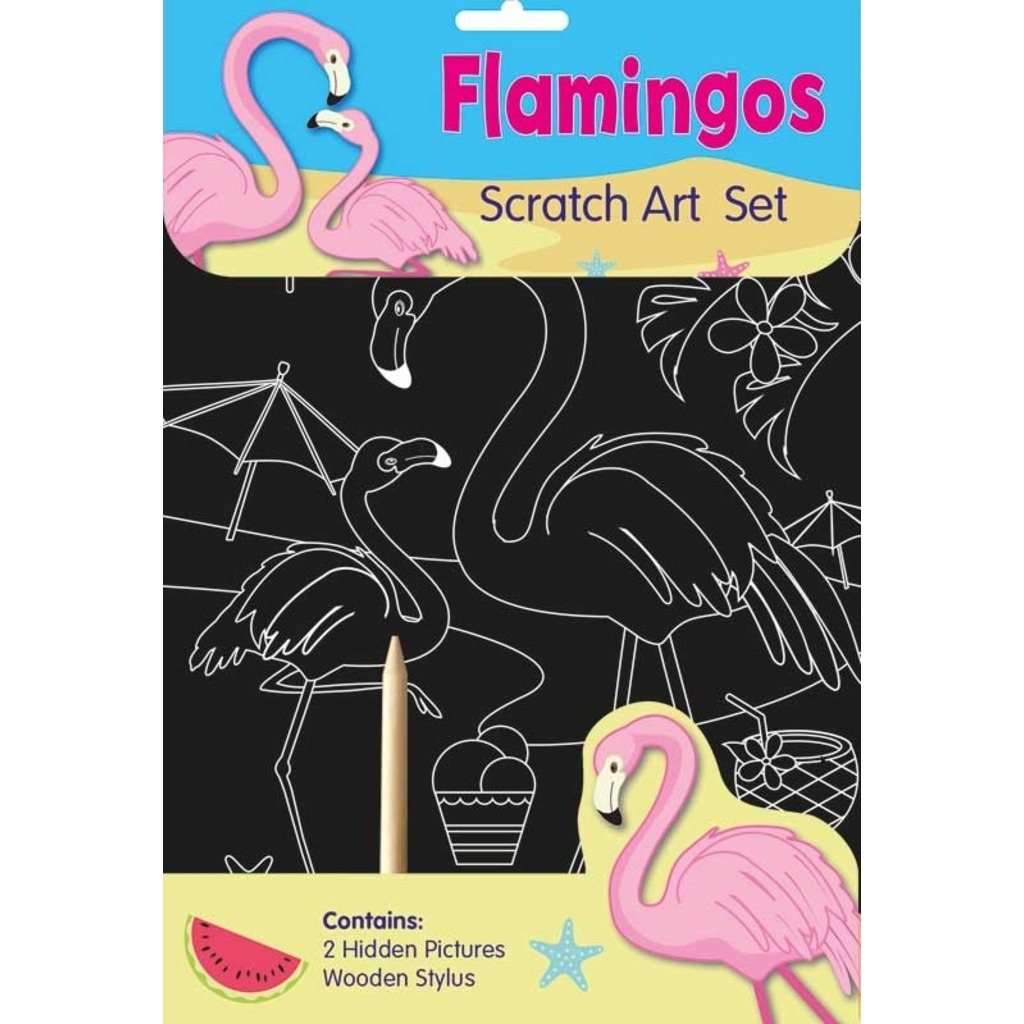 Alligator- FLAMINGOS SCRATCH ART SET-Kids Activity book - Toy Dubai ...