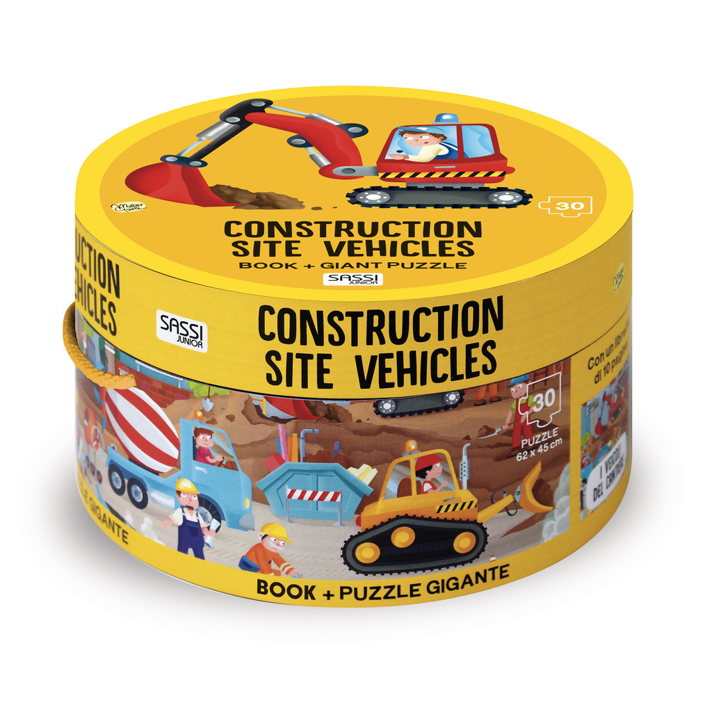 Sassi Junior Construction Site Vehicles Board Book & Puzzle - Toy Dubai ...