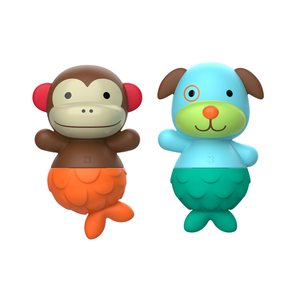 SkipHop - Zoo Mix & Match Flippers - Monkey/Dog - Toy Dubai (Toys MENA LLC)