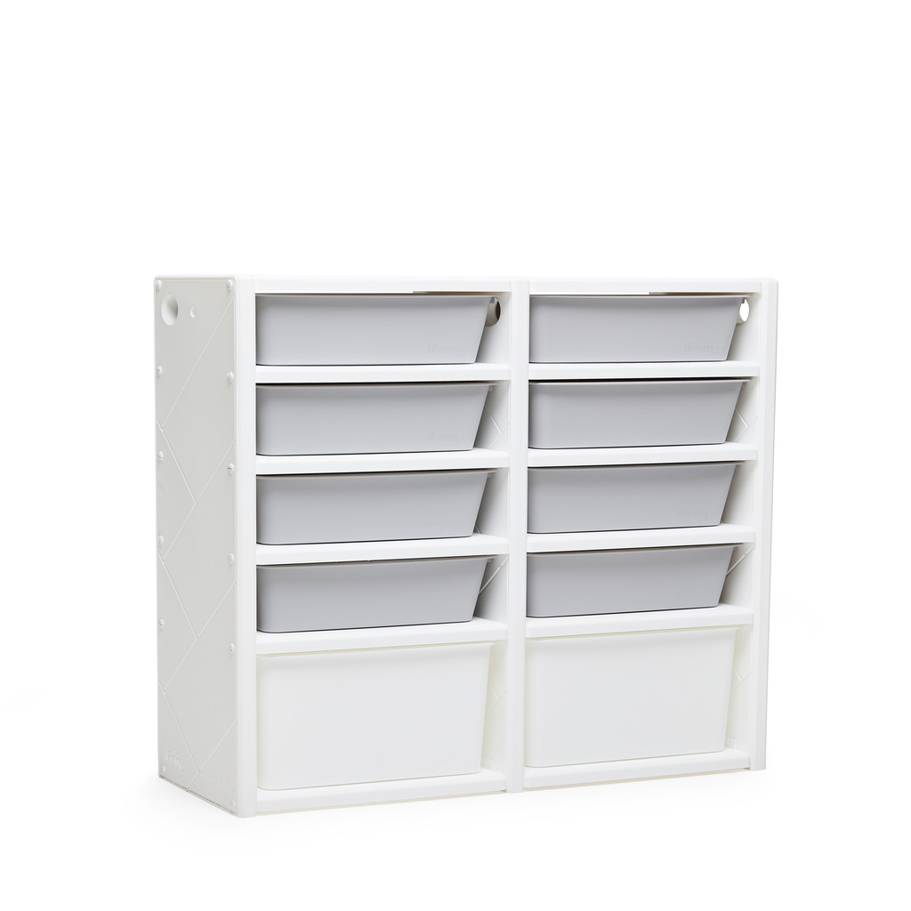 Mypick Modular Organizer 5-level (Double - Gray/White) - Toy Dubai ...