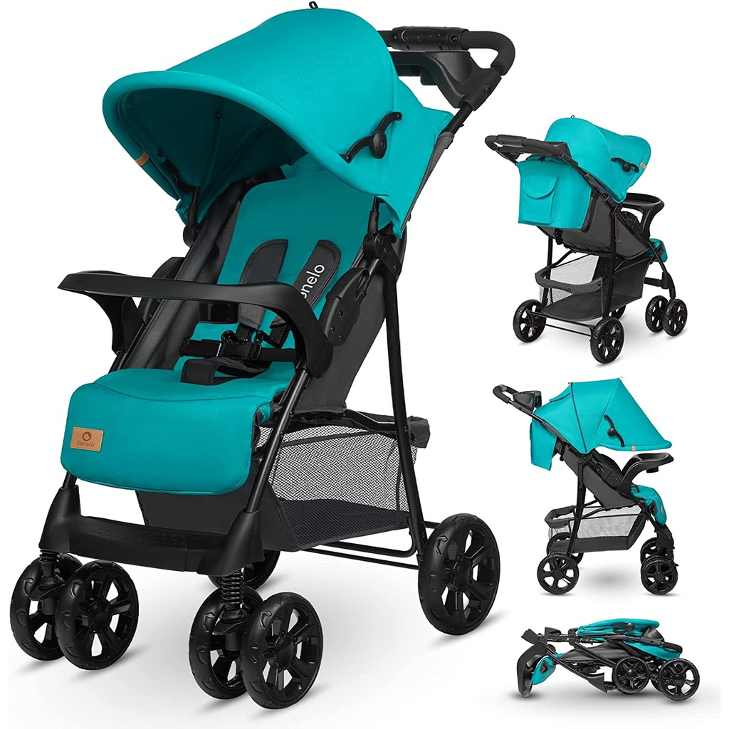 Lionelo EMMA PLUS Stroller Turquoise - Toy Dubai (Toys MENA LLC)