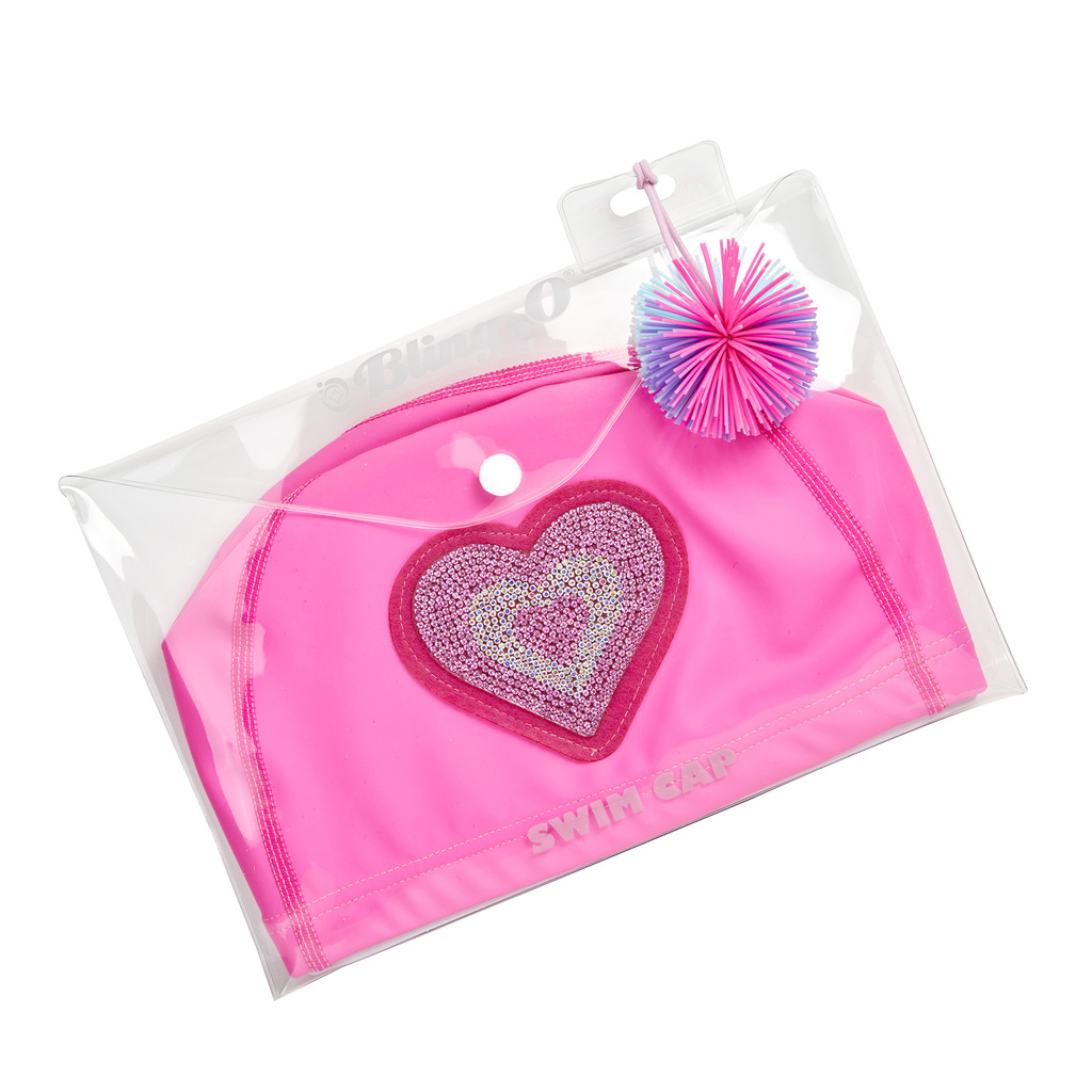 Neon Pink Heart Swim Cap - Toy Dubai (Toys MENA LLC)