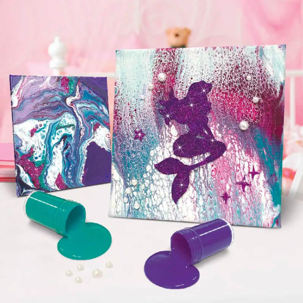 DIY toys Mermaid kit Paint your own Pouring Mermaid art - Toy Dubai ...