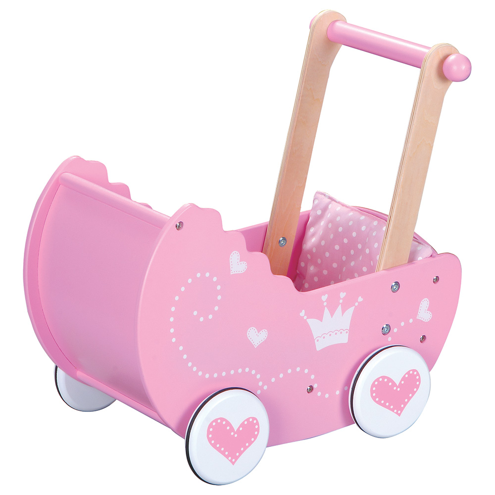 Lelin Wooden Princess Doll's Pram - L30017 - Toy Dubai (Toys MENA LLC)