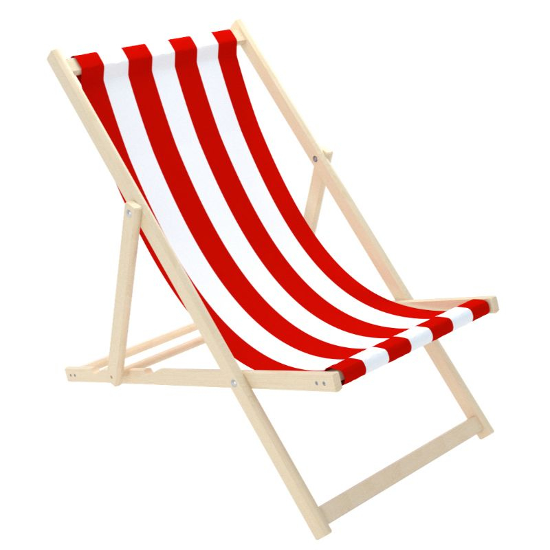 Delsit Sunbed for Children - Red White Stripes - Toy Dubai (Toys MENA LLC)