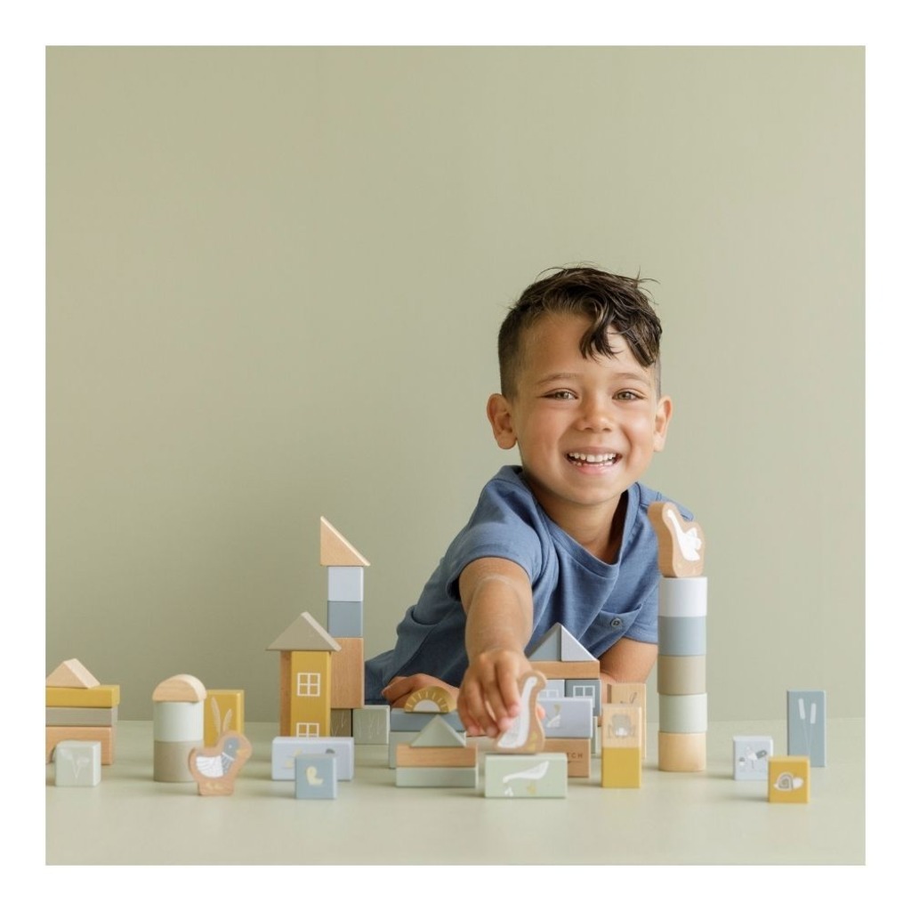 Little Dutch - Building Blocks Blue - Toy Dubai (Toys MENA LLC)
