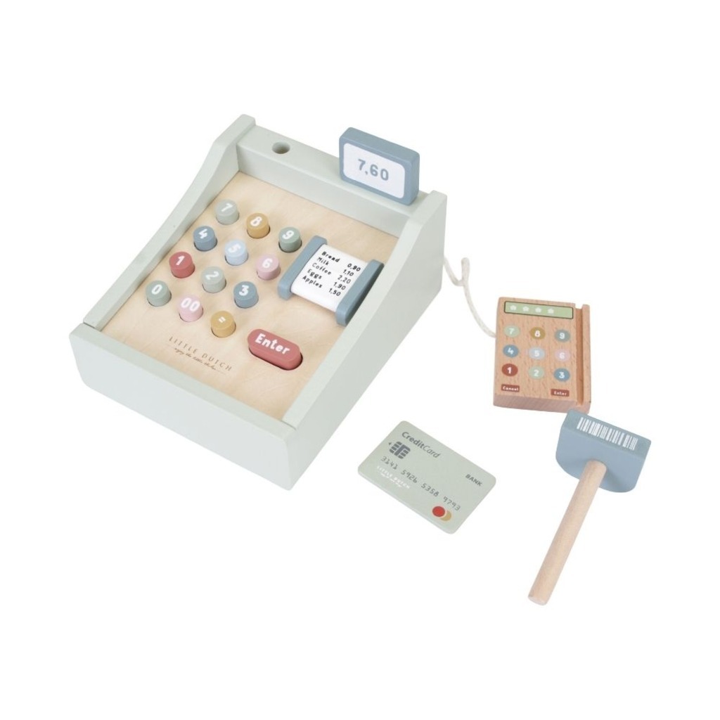 Little Dutch - Wooden Toy Cash Register with Scanner - Toy Dubai (Toys ...