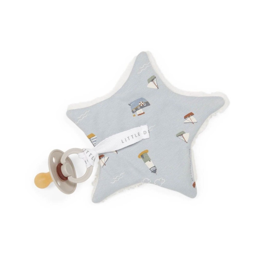 Little Dutch - Pacifier Cloth Sailors Bay Blue - Toy Dubai (Toys MENA LLC)