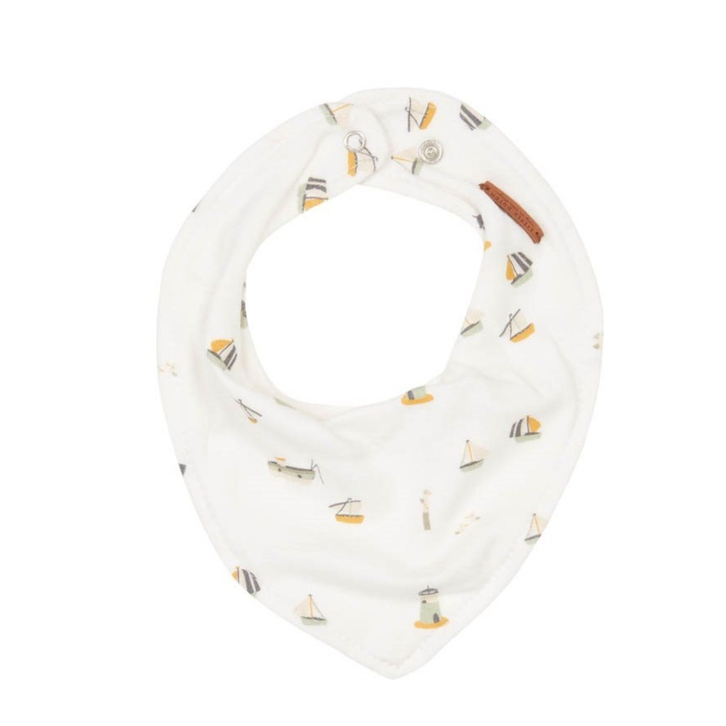 Little Dutch - Bandana Bib Sailors Bay White - Toy Dubai (Toys MENA LLC)