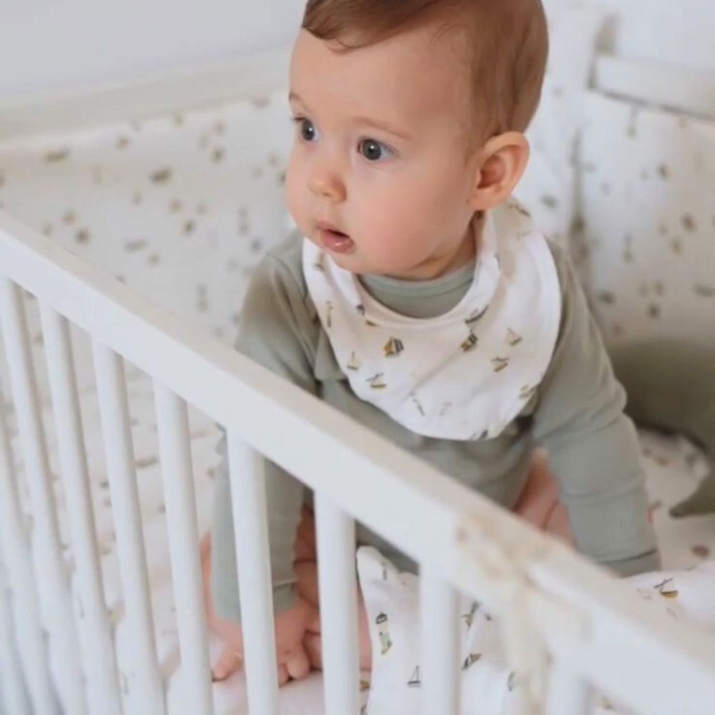 Little Dutch - Bandana Bib Sailors Bay White - Toy Dubai (Toys MENA LLC)