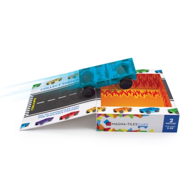 MAGNA-TILES® Cars 2 Piece Expansion Set BLUE & ORANGE - Toy Dubai (Toys ...