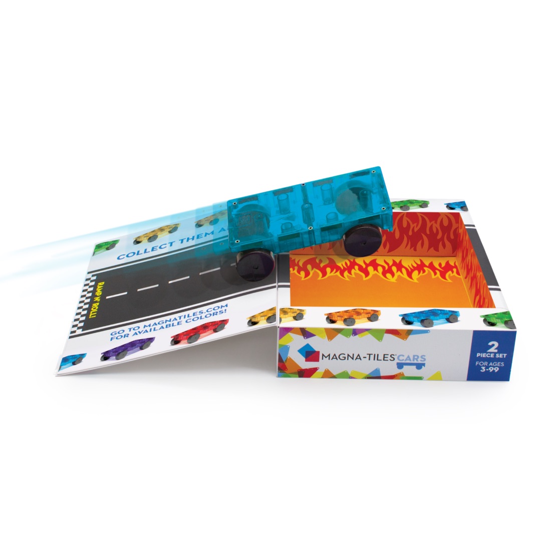 MAGNA-TILES® Cars 2 Piece Expansion Set BLUE & ORANGE - Toy Dubai (Toys ...